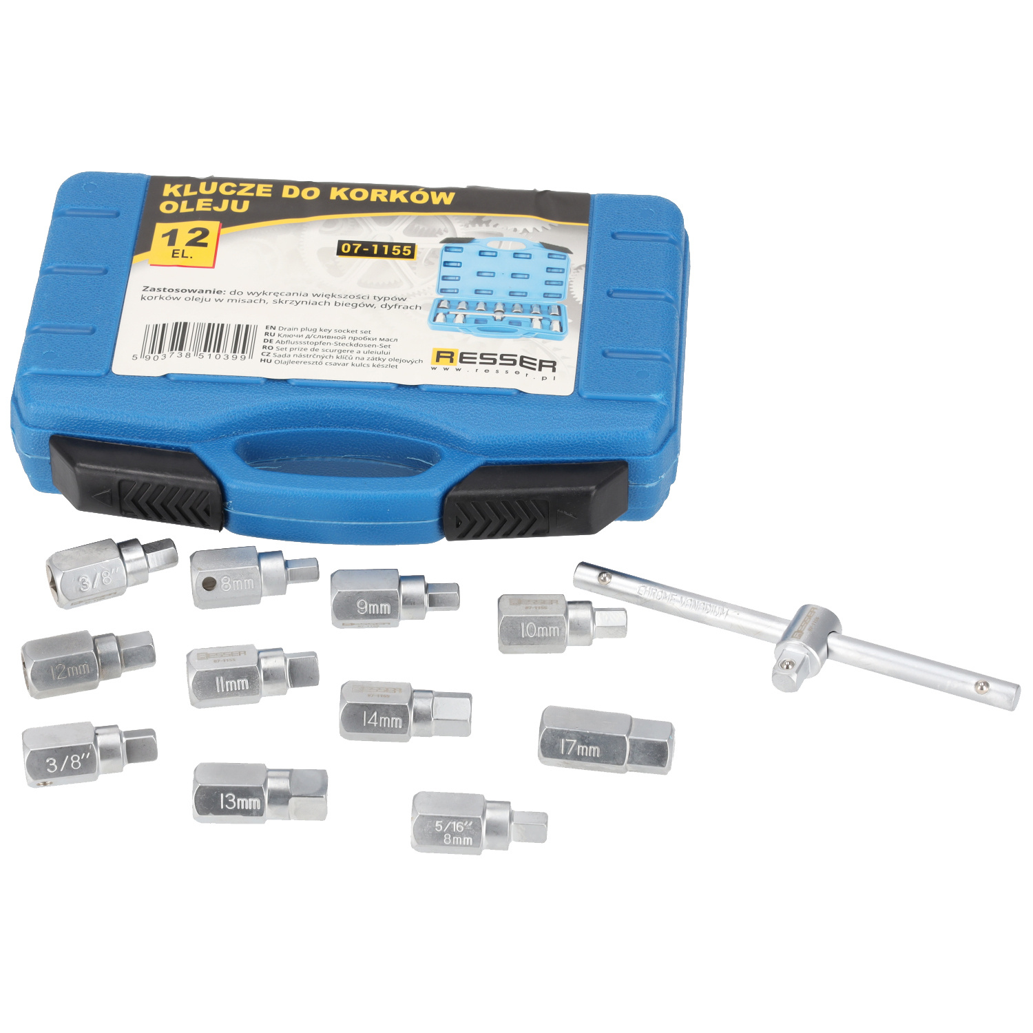 Oil plug wrenches, 12 pieces, Resser | Hand tools \ Socket wrenches ...